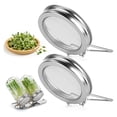 2 Pcs Sprouting Lids for Wide Mouth Mason Jars – Stainless Steel ...