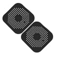 2 Pcs Square Drain Cover for Shower Hair Catcher Silicone Drain ...