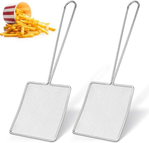 2 Pcs Square Fine Mesh Skimmer Spider Strainer Oil Skimmer for Deep ...
