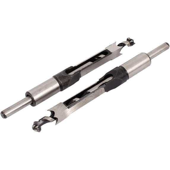 2 Pcs Square Hole Drill Bit, 1/2" High-Carbon Steel Hollow Chisel ...