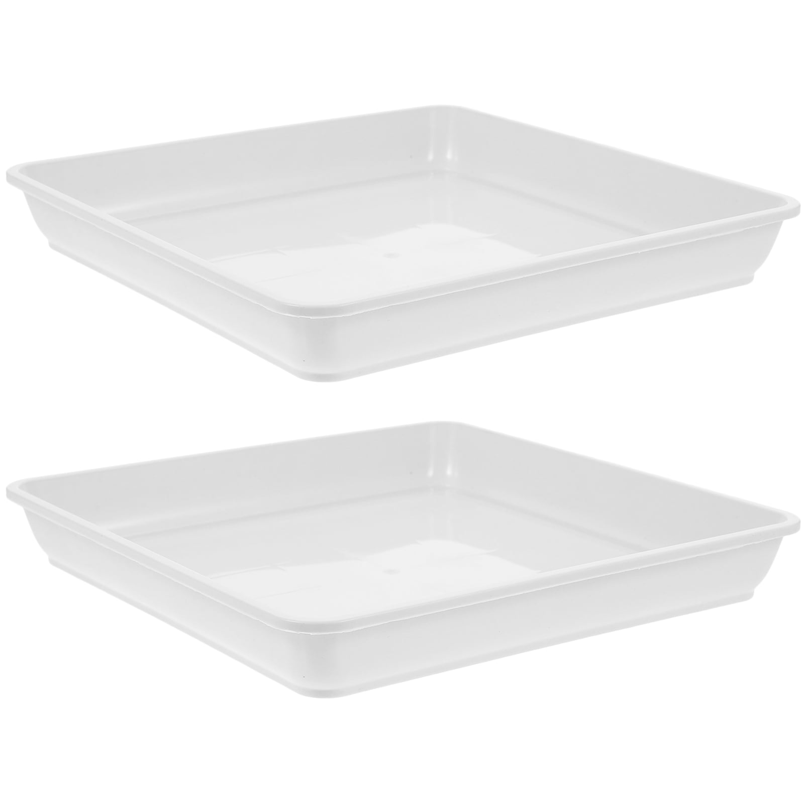 2 Pcs Square Saucers for Plant Pots Very Large Planter Tray - Walmart ...