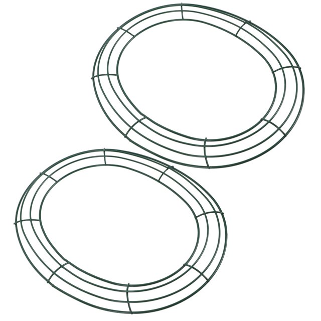 2 Pcs Square Wreath Frame Egg Shape DIY Garland Hoop - Walmart.com