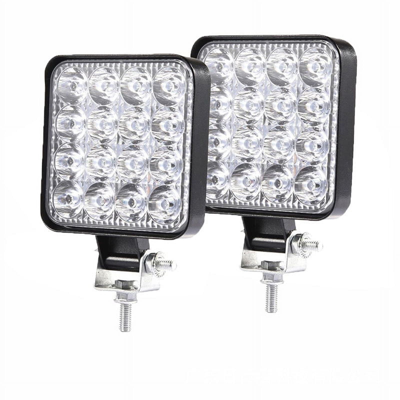 2 Pcs Square led work light , 3.3 inch mini 48W 12V 24V led work lamp ...