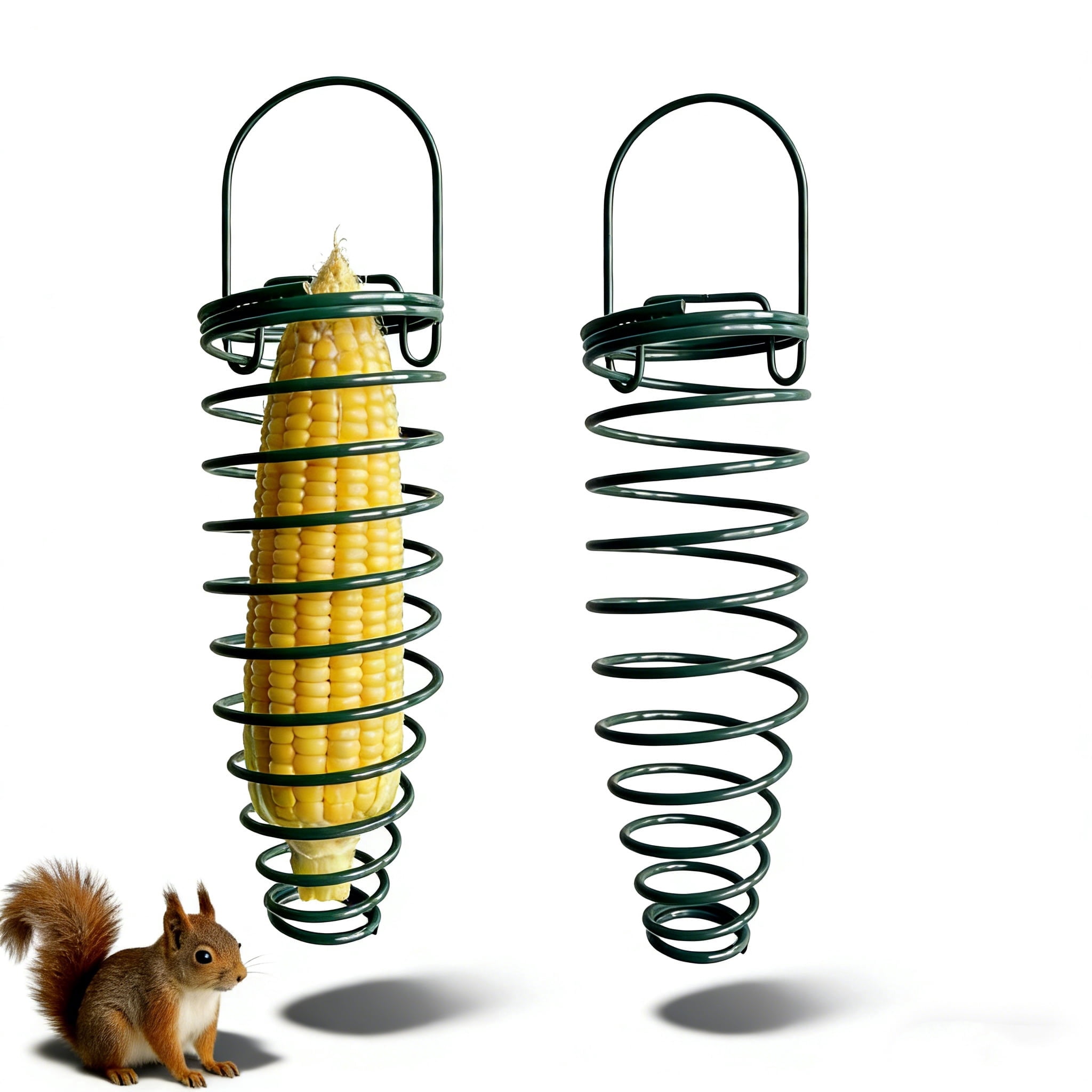 2 Pcs Squirrel Feeder, Metal Corn Cob Holder Squirrel Feeder, Attracts ...