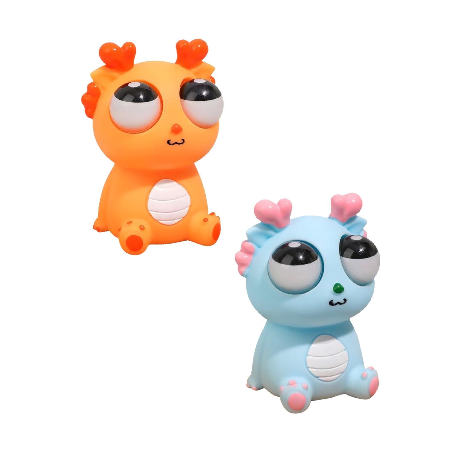 2 Pcs Squishy Eye Popping Dragon - Squeeze Fidget Toy for Stress Relief ...