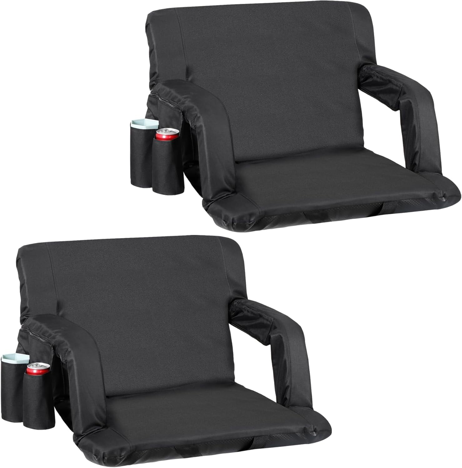 2 Pcs Stadium Seat for Bleachers with Back Support, Widened 24.6 ...