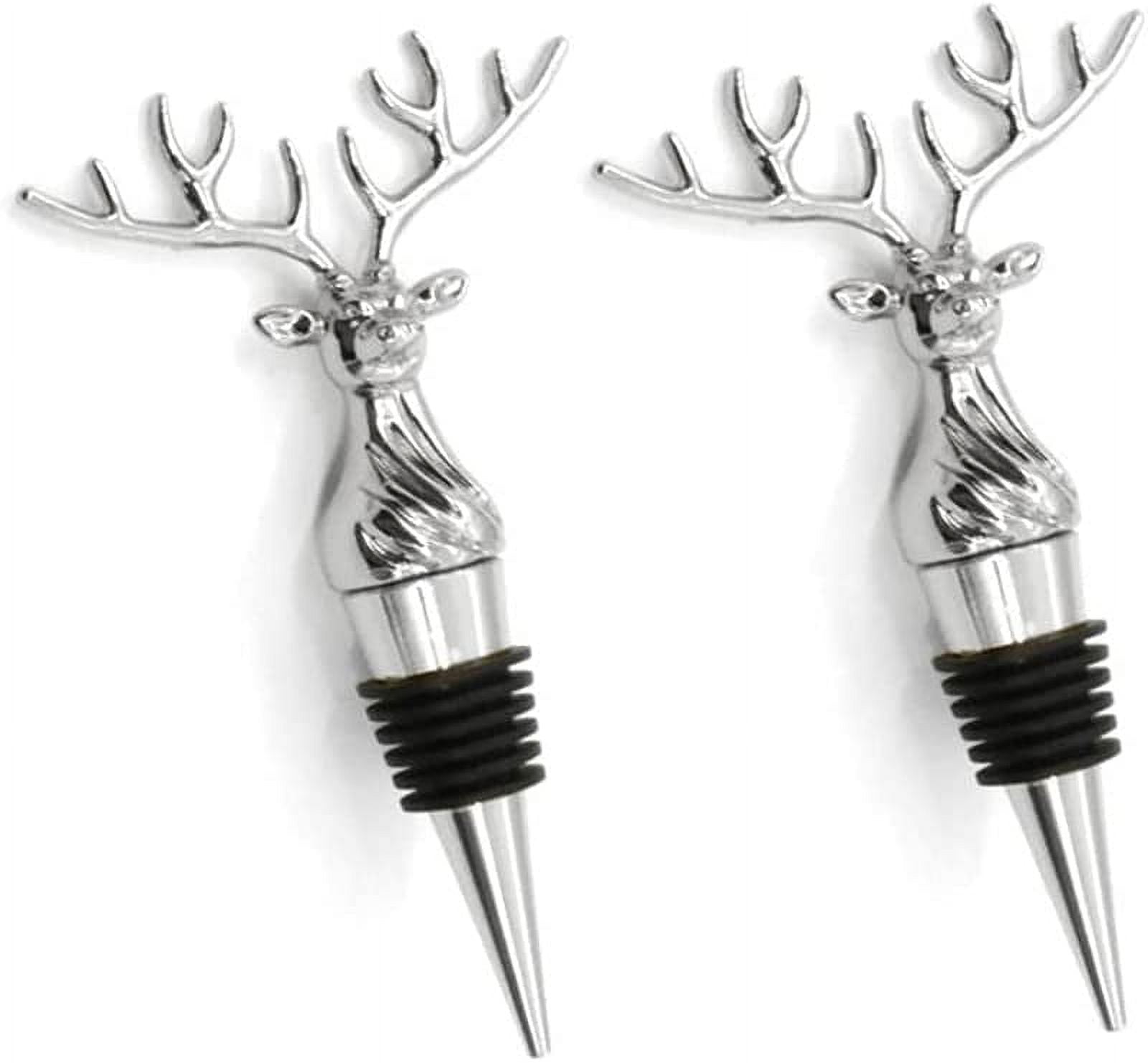 2 Pcs Stag Head Bottle Stoppers Bottle Sealing Protection Stoppers Beer ...