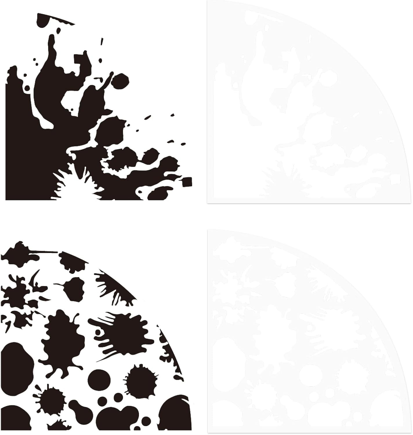 2 Pcs The Stain Acrylic Sleeve Stencil Plastic Painting Stencil ...