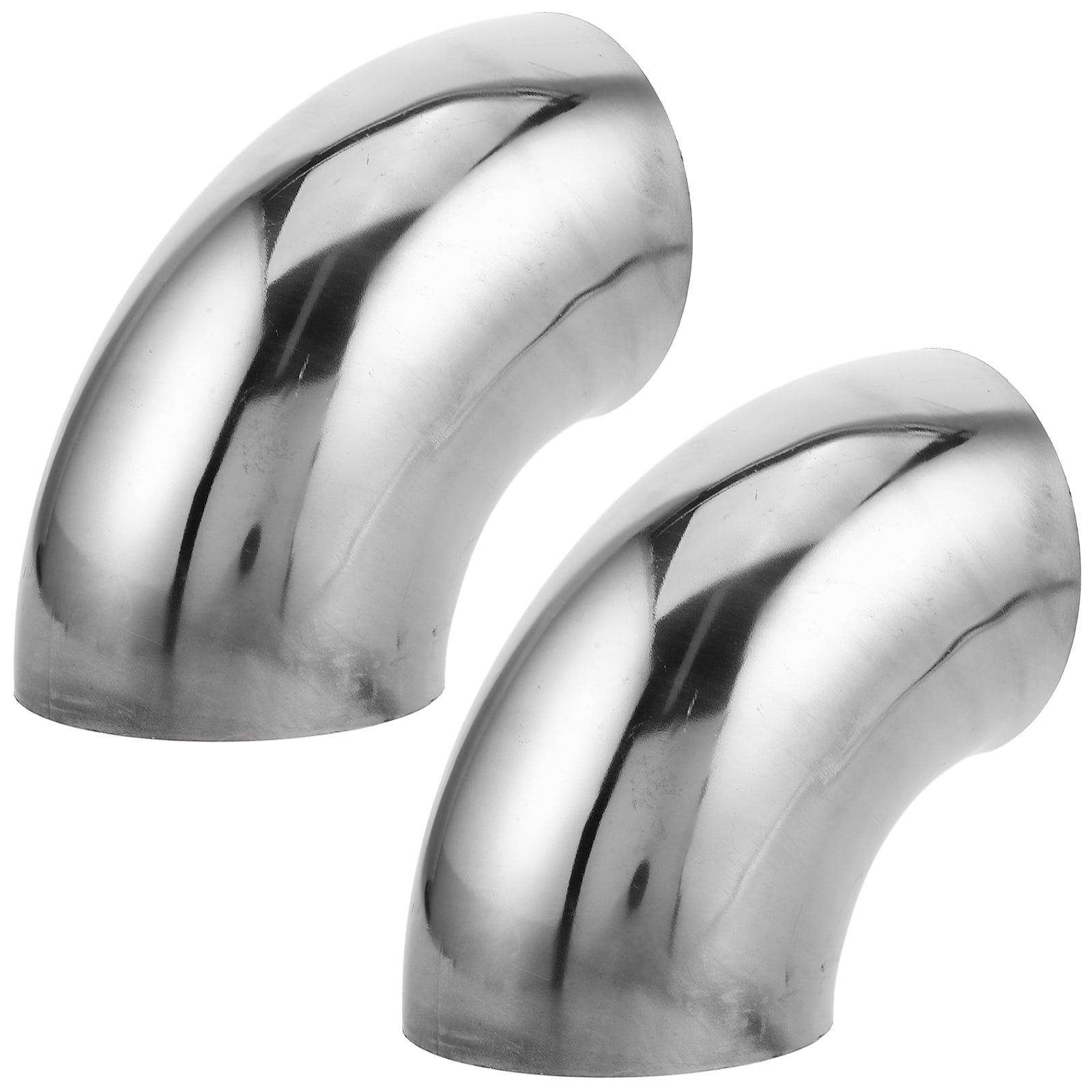 2 Pcs Stainless Steel 90 Degree Elbow Pipe Connectors Polished Elbow ...