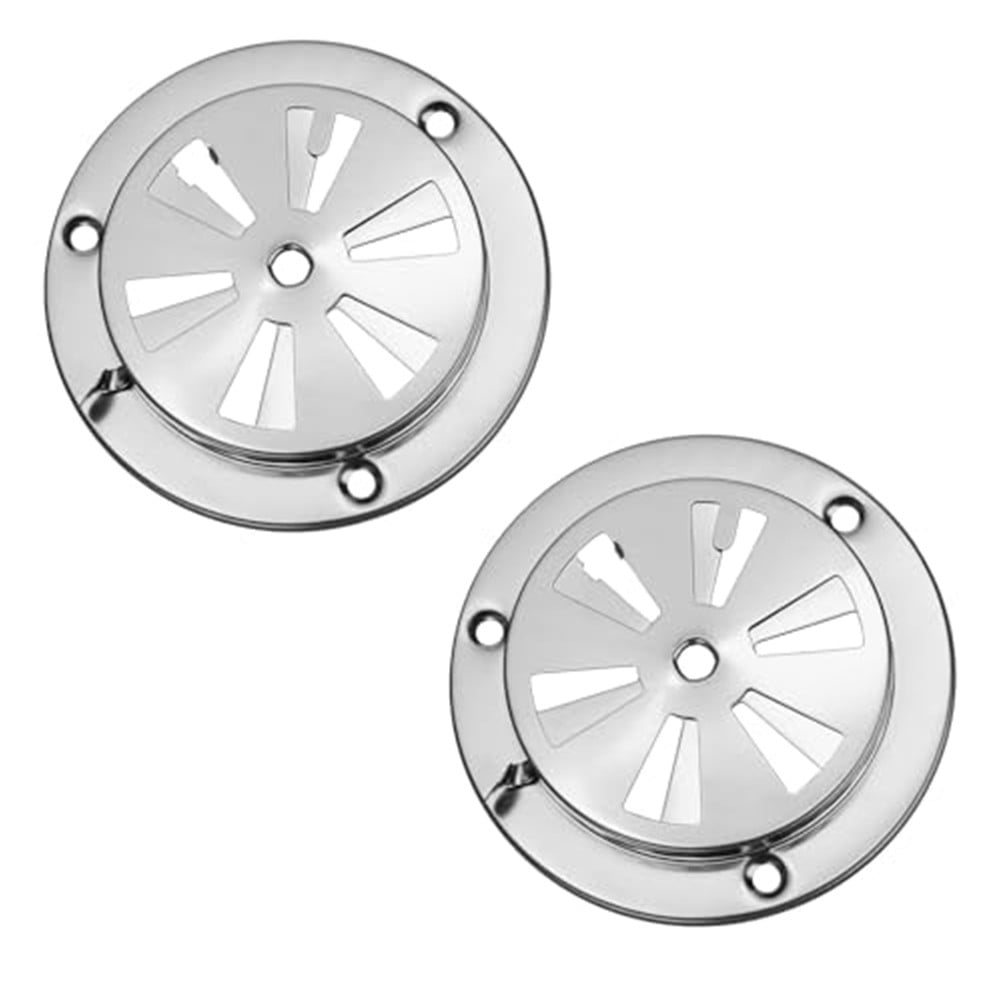2 Pcs Stainless Steel Air Vent Set Adjustable Exhaust Vent Stove Air ...