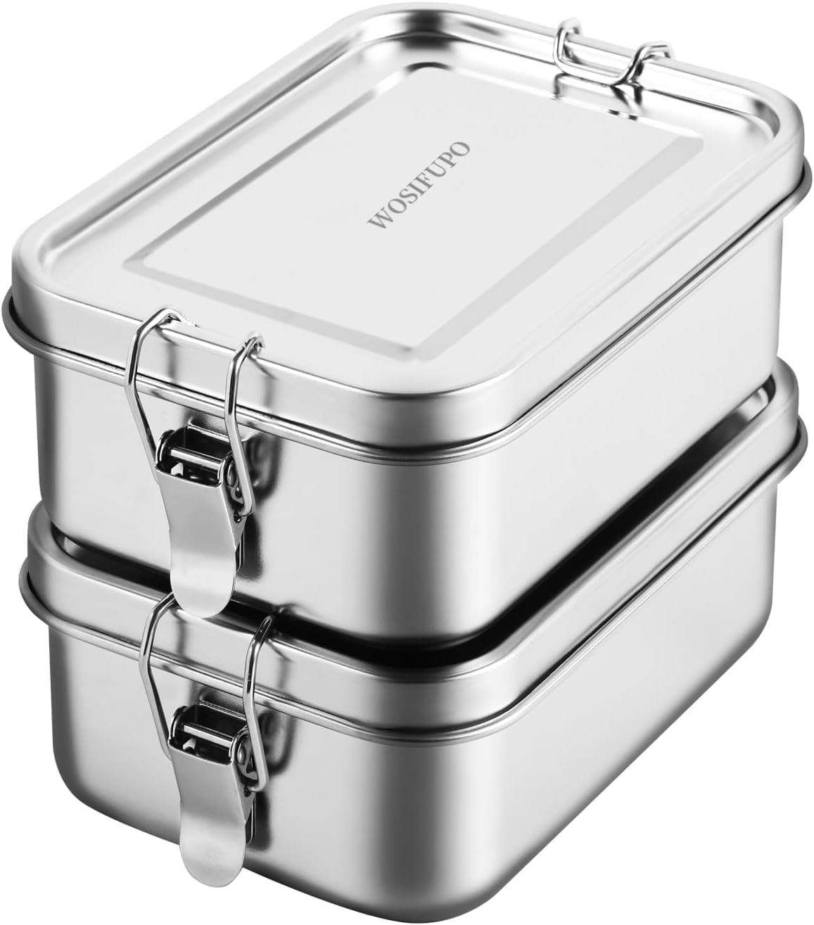 2 Pcs Stainless Steel Bento Box, 850ml (28oz) Metal Food Storage Snack ...