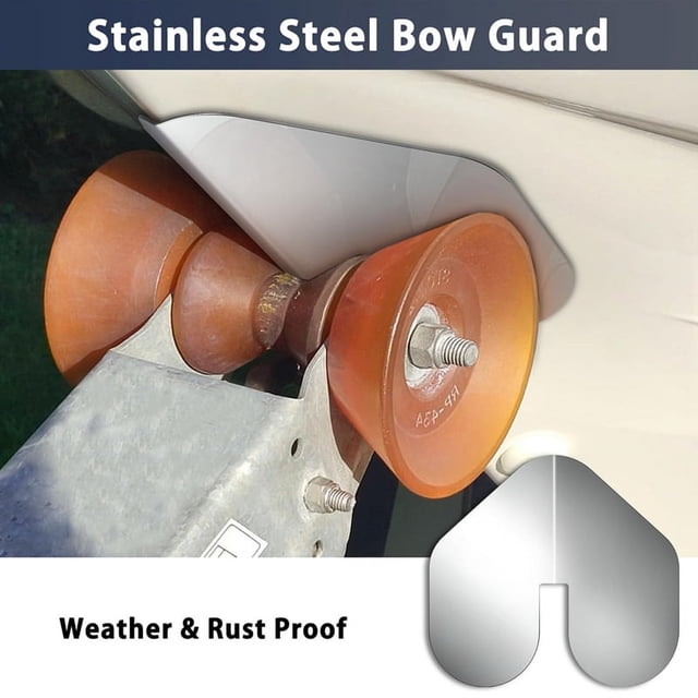 2 Pcs Stainless Steel BowGuard for Boats BoatBow Protector with ...