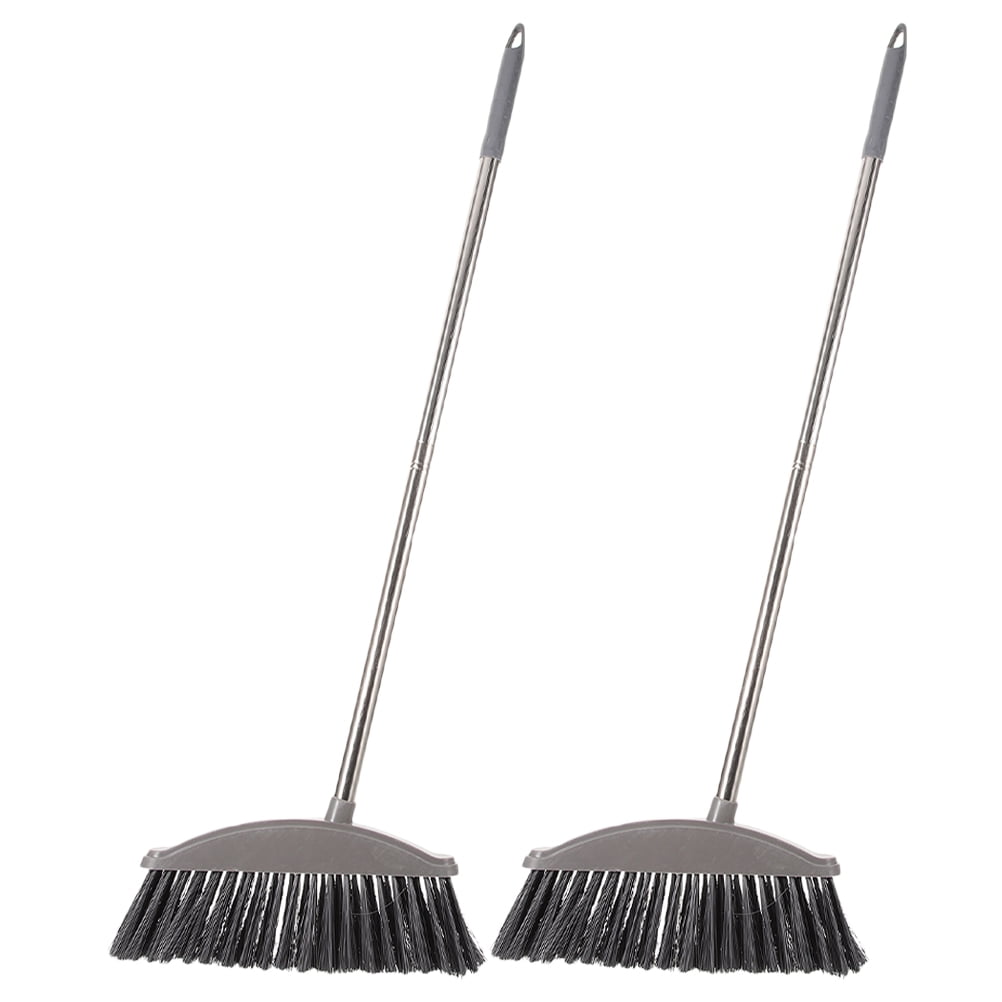 2 Pcs Stainless Steel Broom Brooms Deck Scrubbing Broom Indoor Outdoor ...