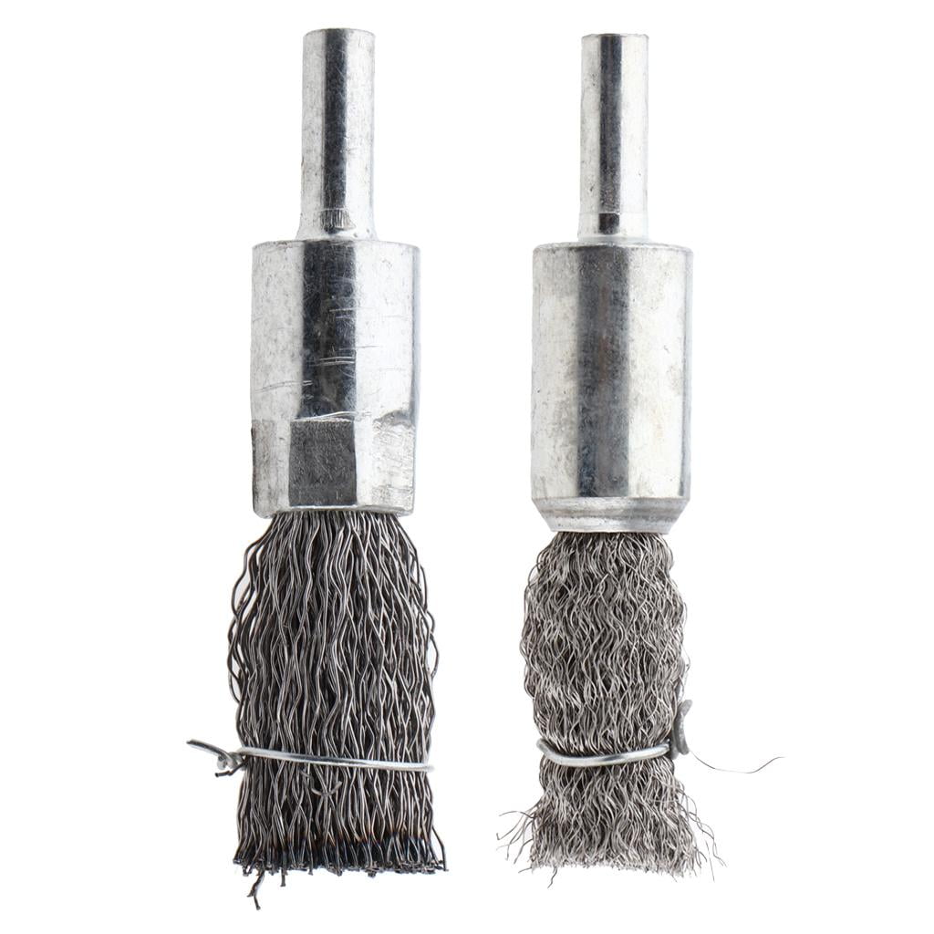2 Pcs Stainless Steel Brush Drill Polishing Wire Brush for Rust Paint ...