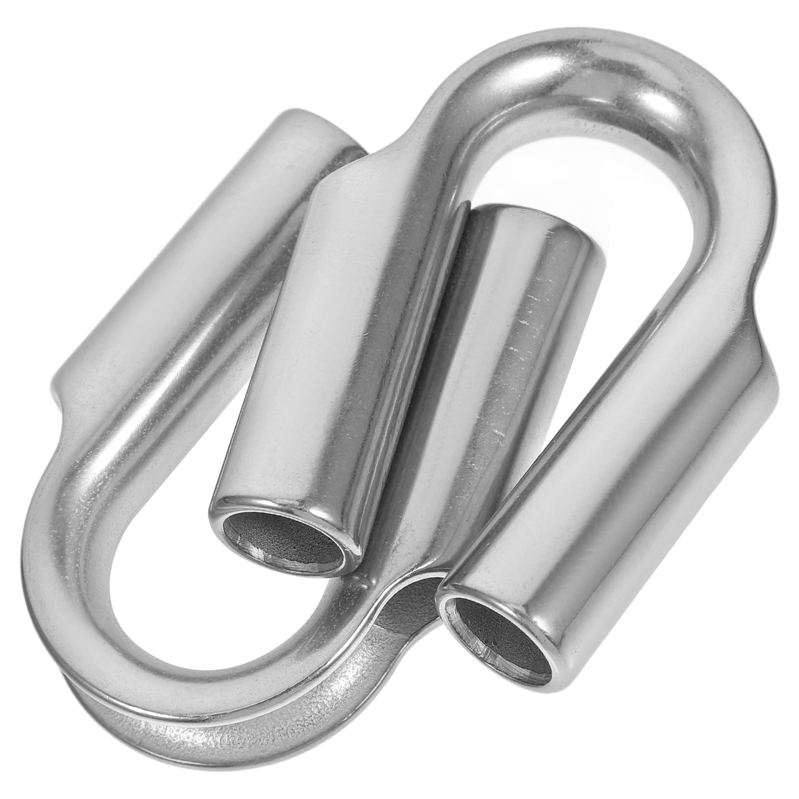 2 Pcs Stainless Steel Cable Thimbles Ferrule Crimping Tool Silver ...