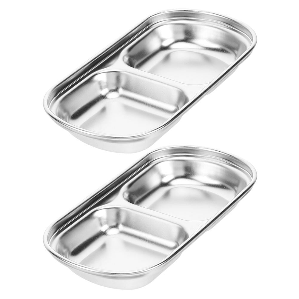 2 Pcs Stainless Steel Dipping Dish Dip Dishes Snack Dish Glass Dishes ...