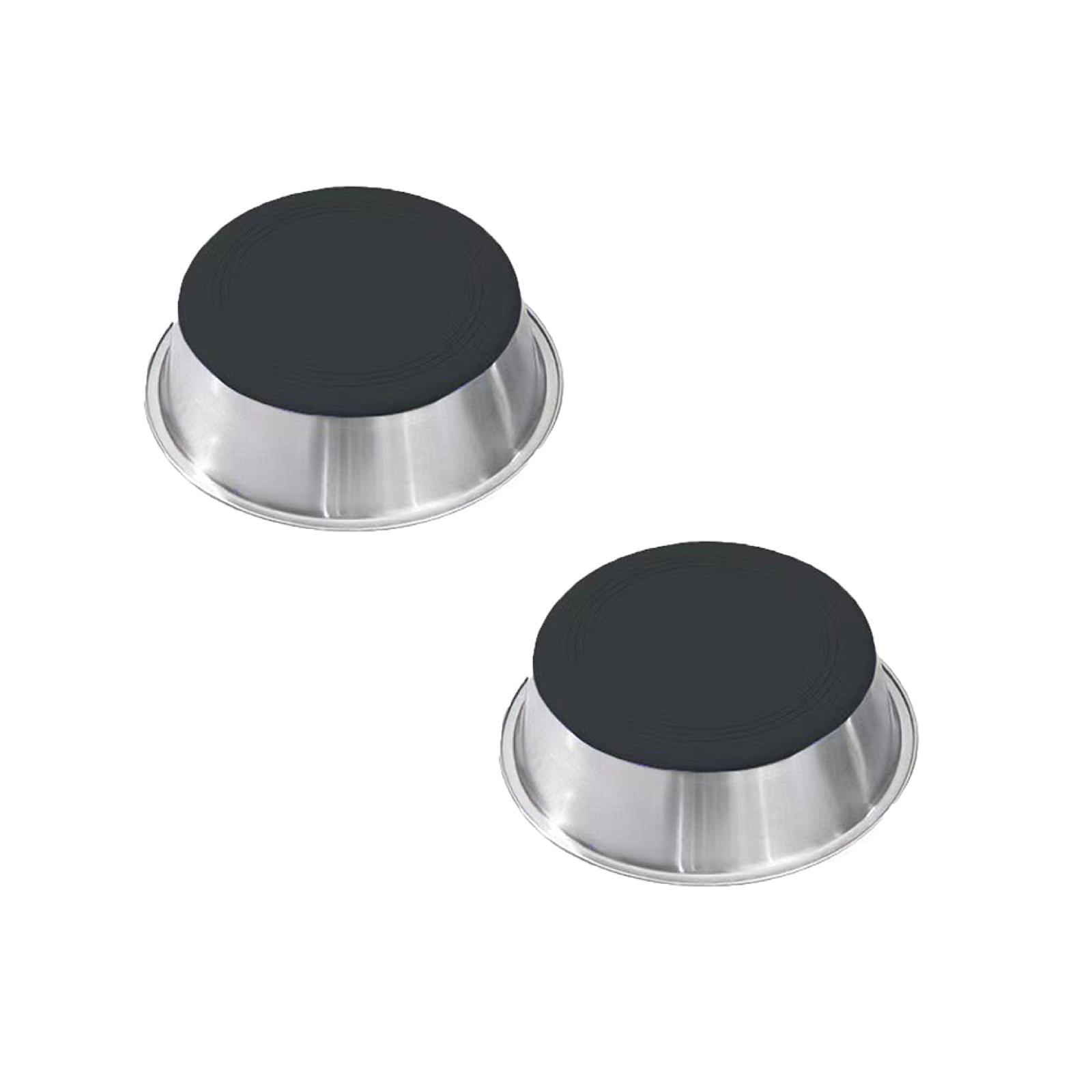 2 Pcs Stainless Steel Dog Bowl, Heavy Duty Non-Skid Rubber Bottom Pet ...