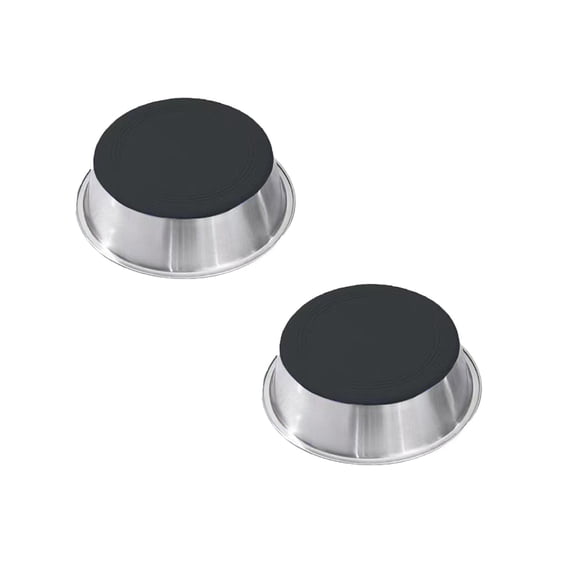 2 Pcs Stainless Steel Dog Bowls, Whisker Friendly Shallow Wide Dishes ...