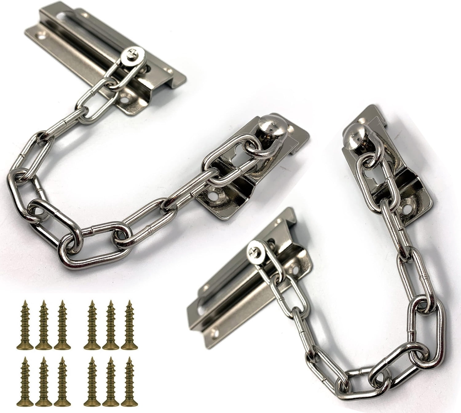 2 Pcs Stainless Steel Door Chain,Happon Door Chains for Front Door ...