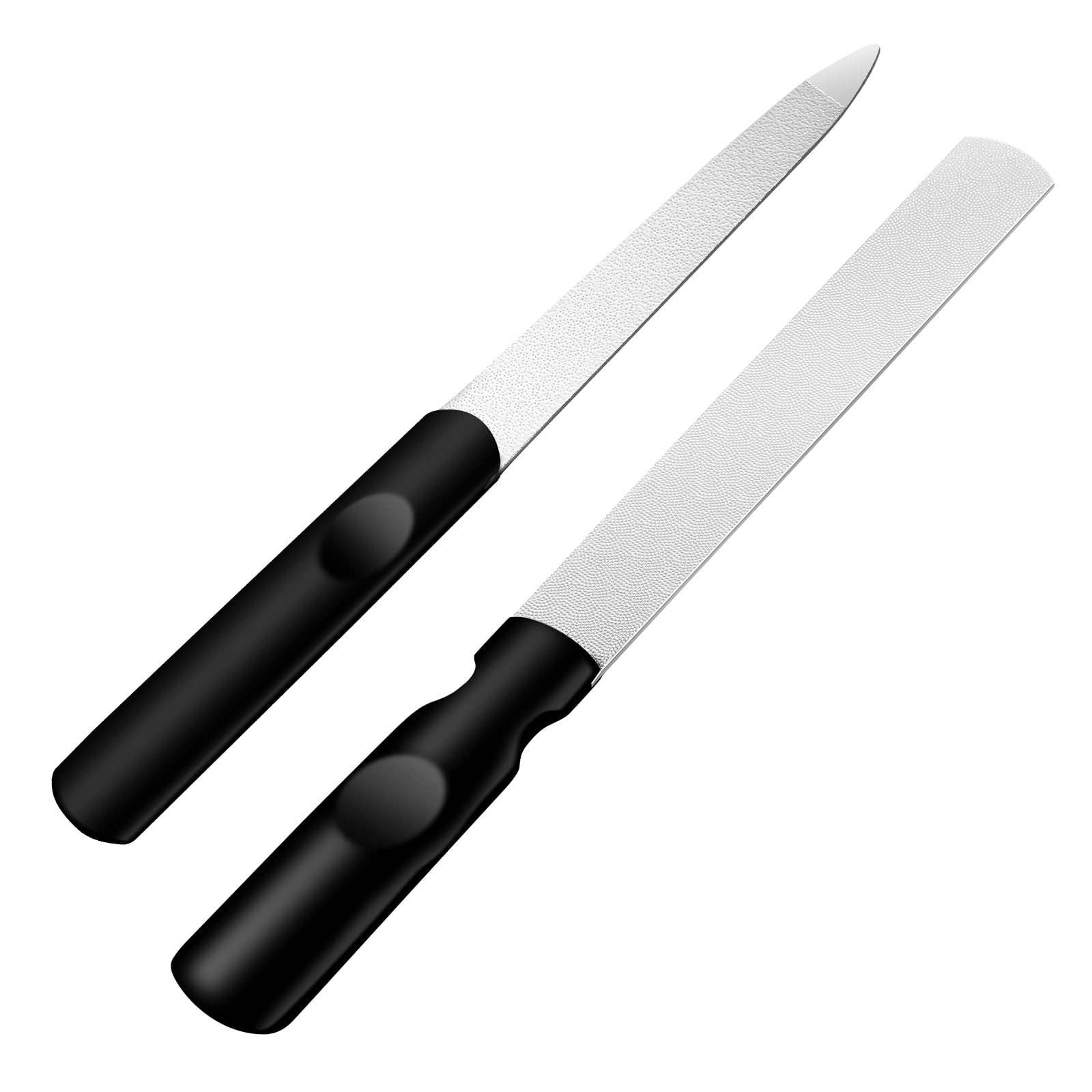 2 Pcs Stainless Steel Nail File Files Tools Metal Mini Fingernail Heavy ...