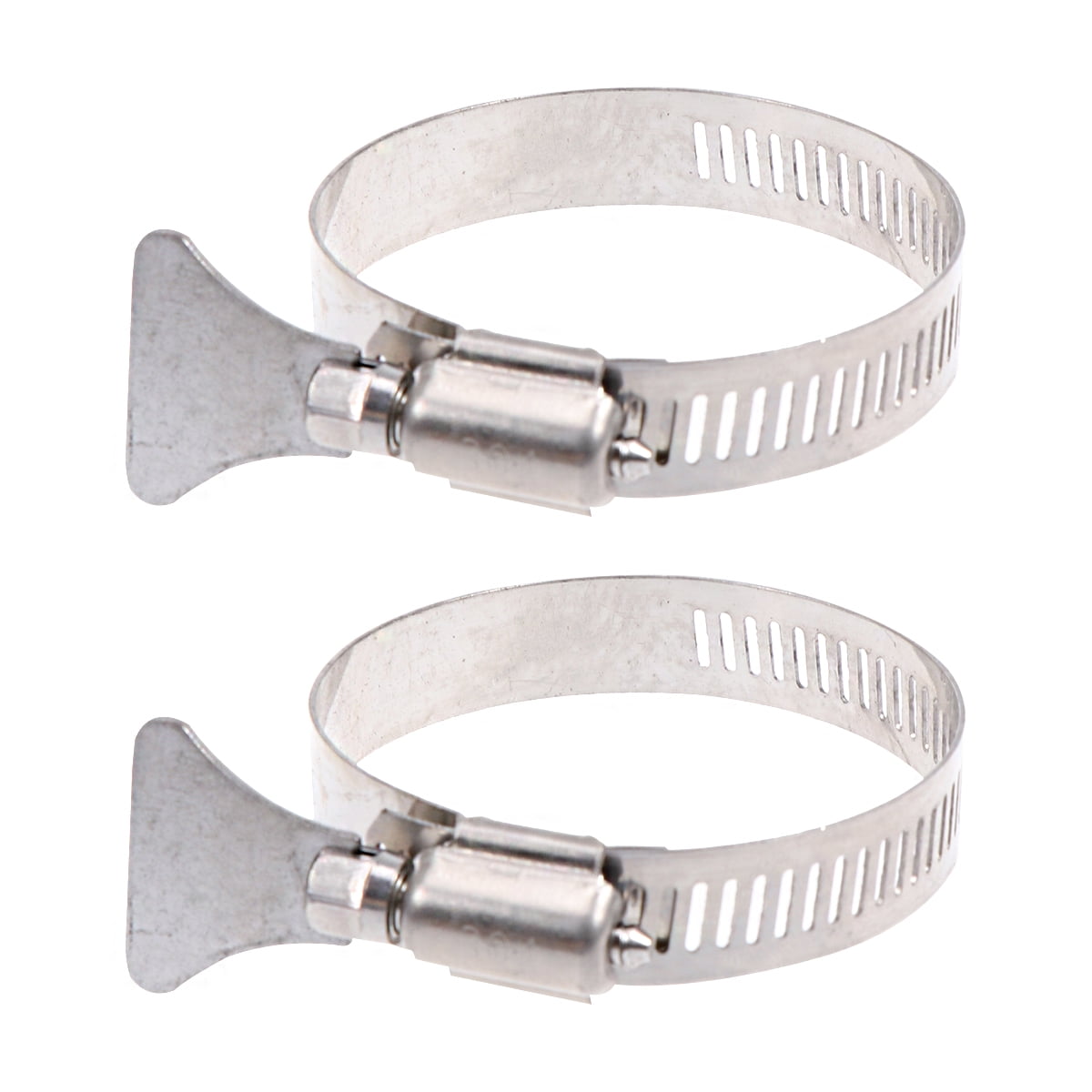 2 Pcs Stainless Steel Natural Gas Adjustable Metal Clamps Cars ...