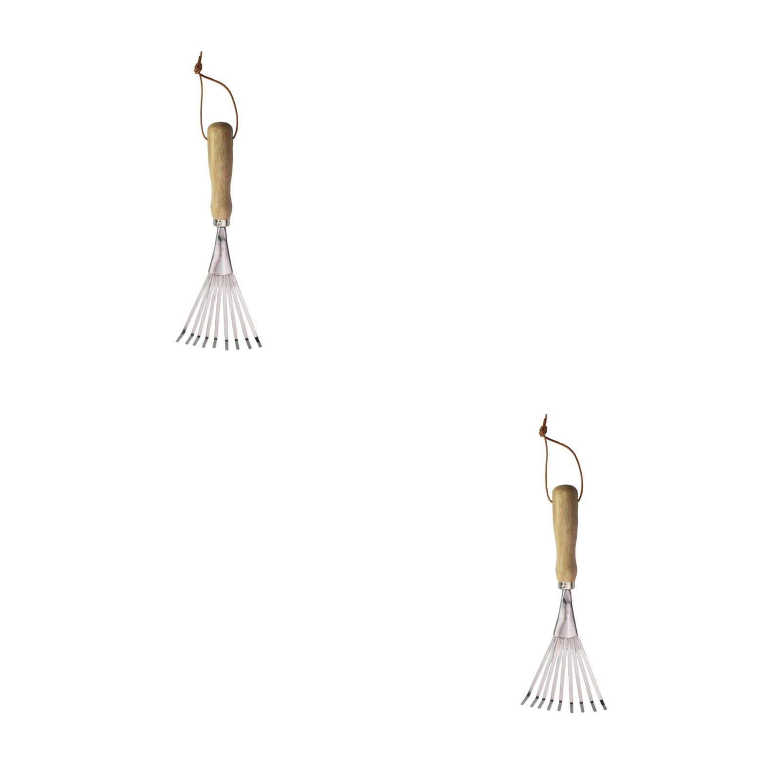 2 Pcs Stainless Steel Nine-tooth Harrow Garden Tools for Gardening ...