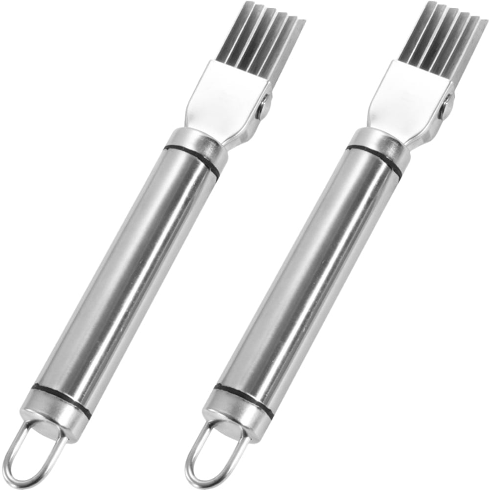 2 Pcs Stainless Steel Onion Shredder Kiwi Cooking Cutter Scallion ...