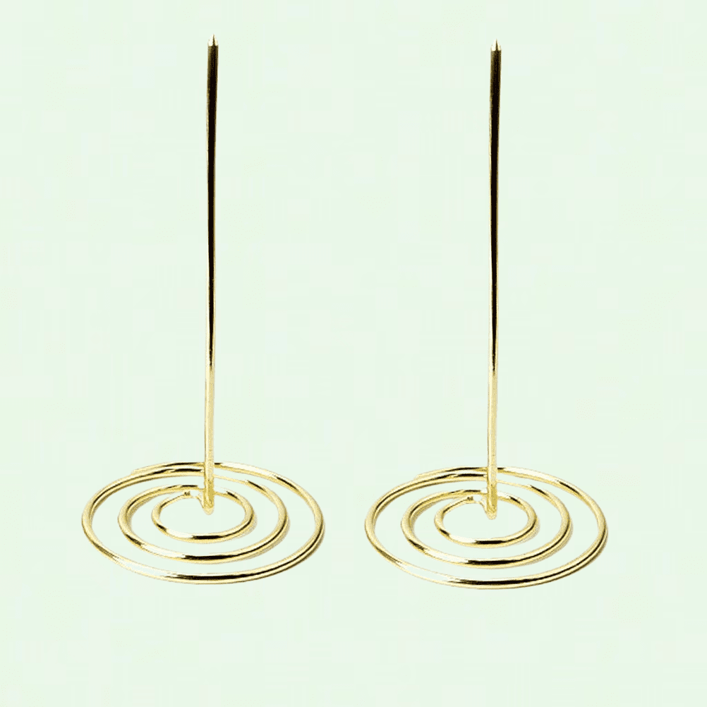 2 Pcs Stainless Steel Restaurant Check Spindle, Gold Receipt Holder ...