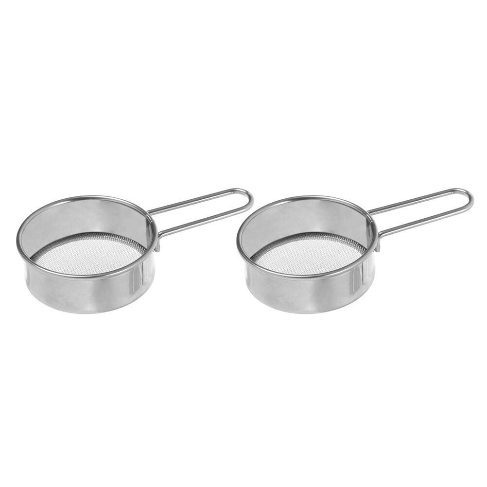 2 Pcs Stainless Steel Screen Whole Wheat Flour Coffee Filter Powder ...