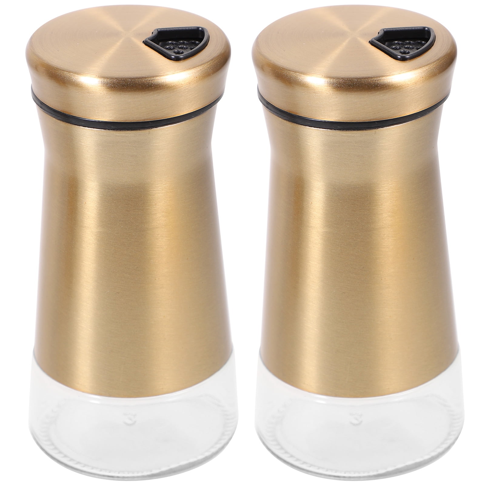 HOMEMAXS 4.52X2.16X2.20In Golden 2Pcs Condiment Bottles for Kitchen ...