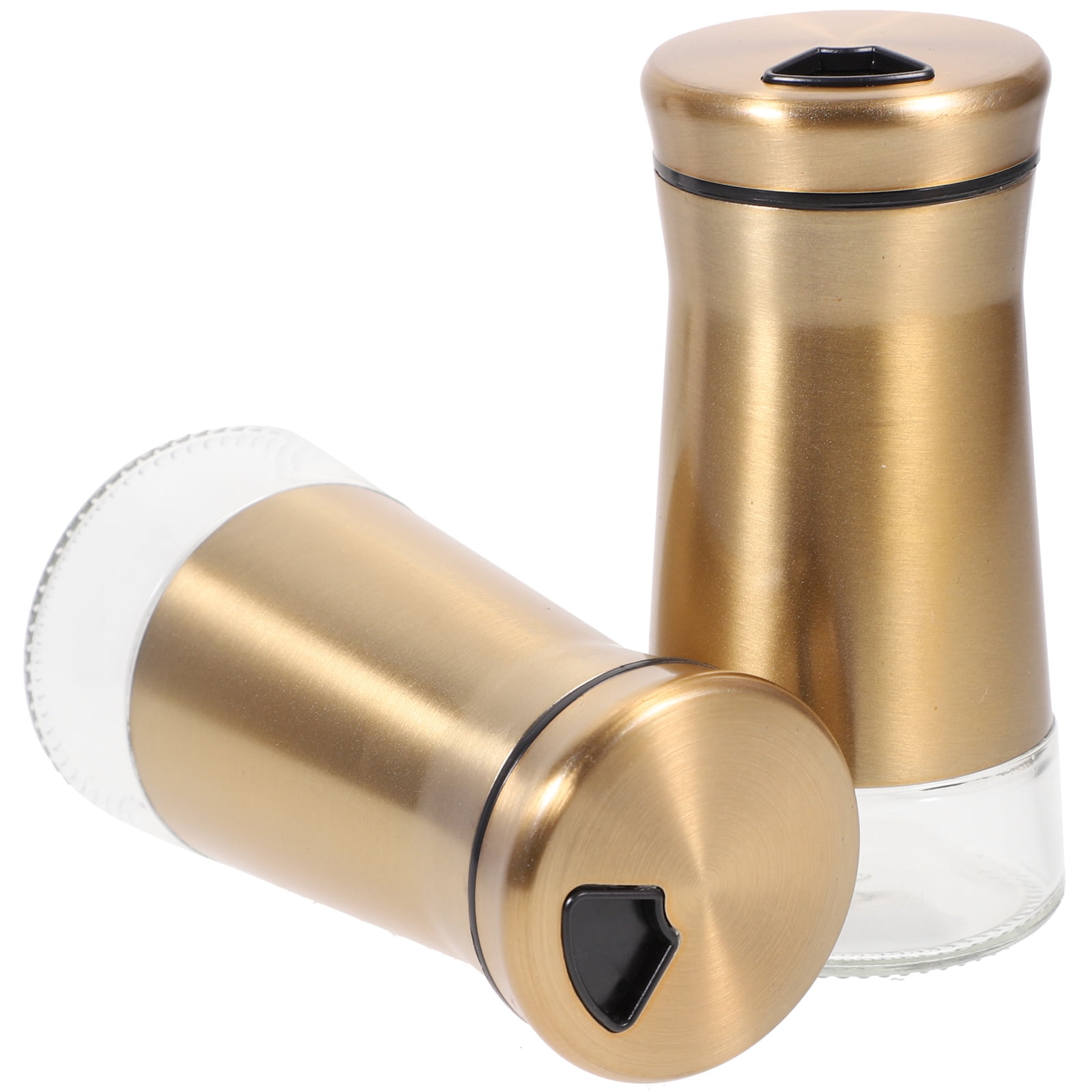 2 Pcs Stainless Steel Seasoning Bottle Metal Container with Lid Salt ...