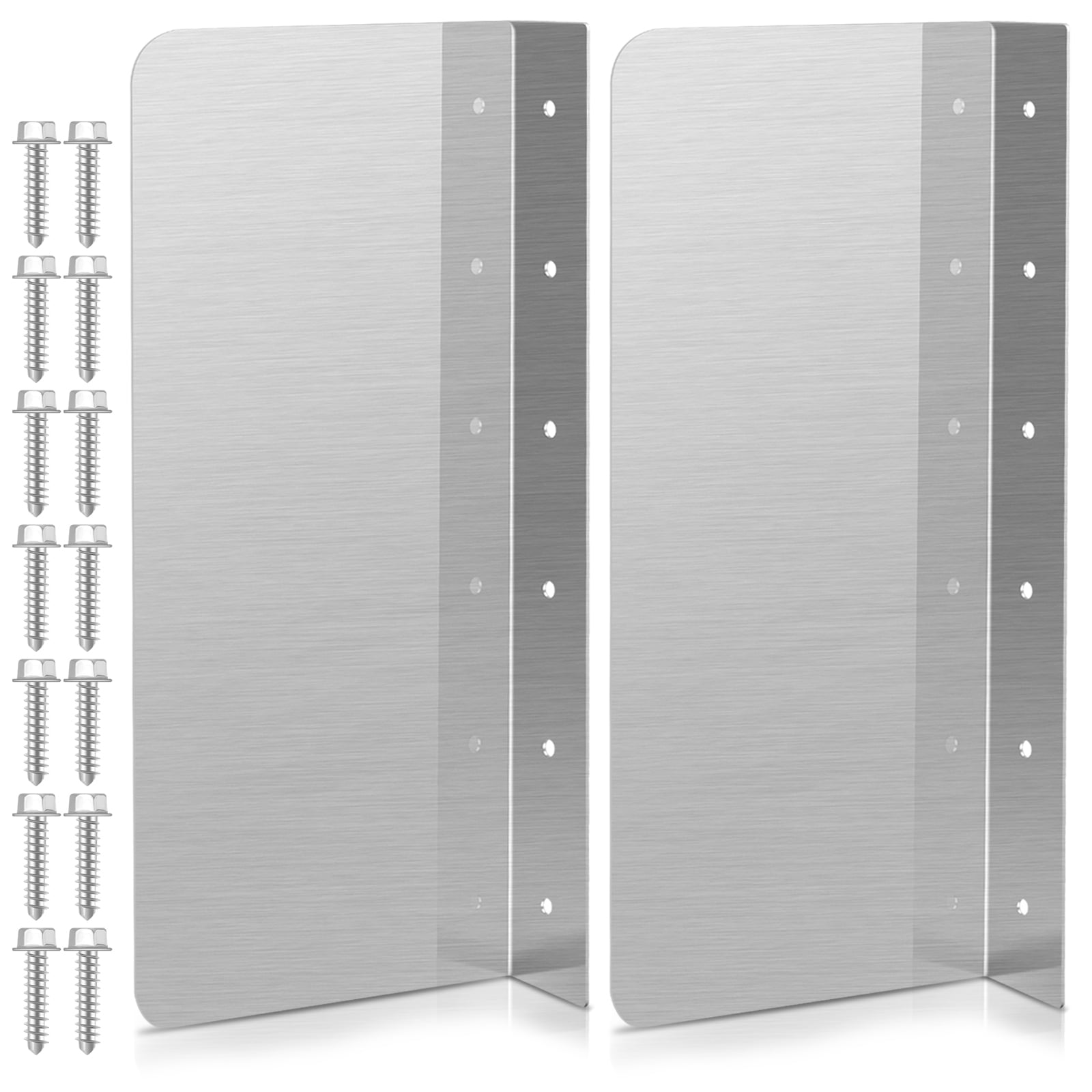 2 Pcs Stainless Steel Side Splash Guard Stainless Steel Wall Mount ...