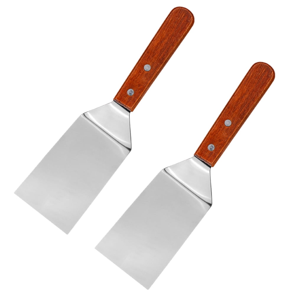 2 Pcs Stainless Steel Spatulas Steak Pancake Turner Pizza Griddle ...