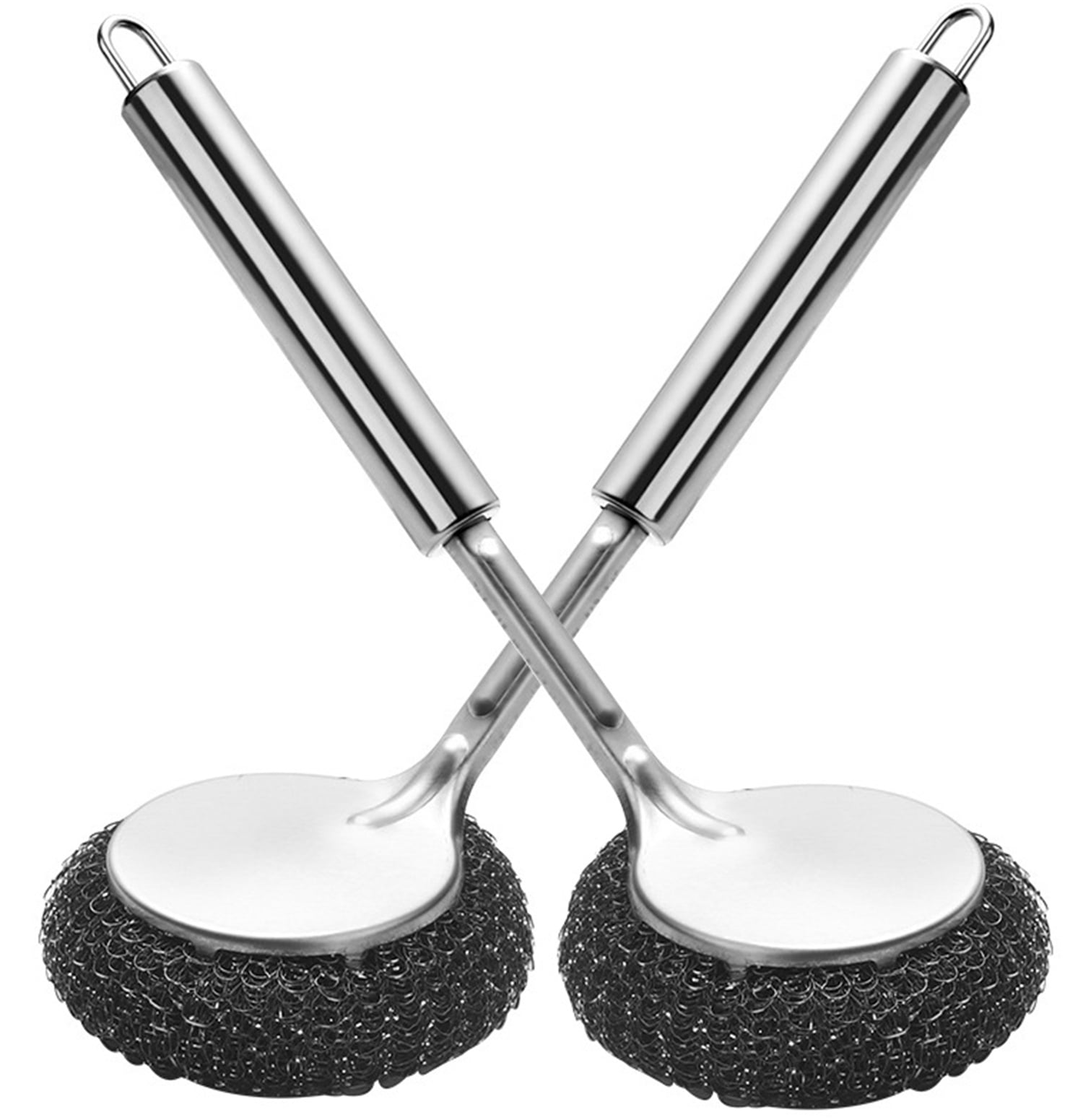 2 Pcs Stainless Steel Sponges Scrubbers,Bexikou Metal Cleaning Ball ...