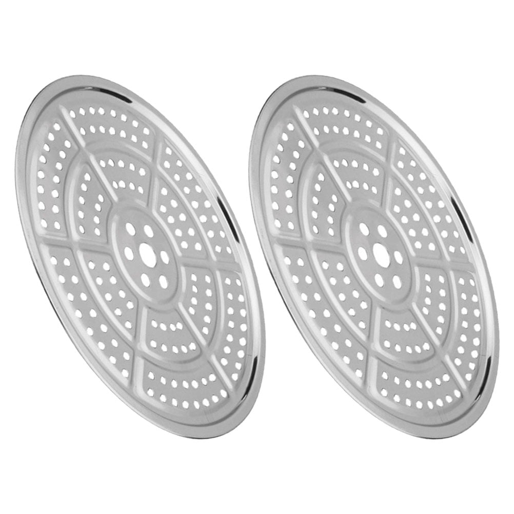 2 Pcs Stainless Steel Steamer Cooking Pot Steaming Plates Cookware Tray ...