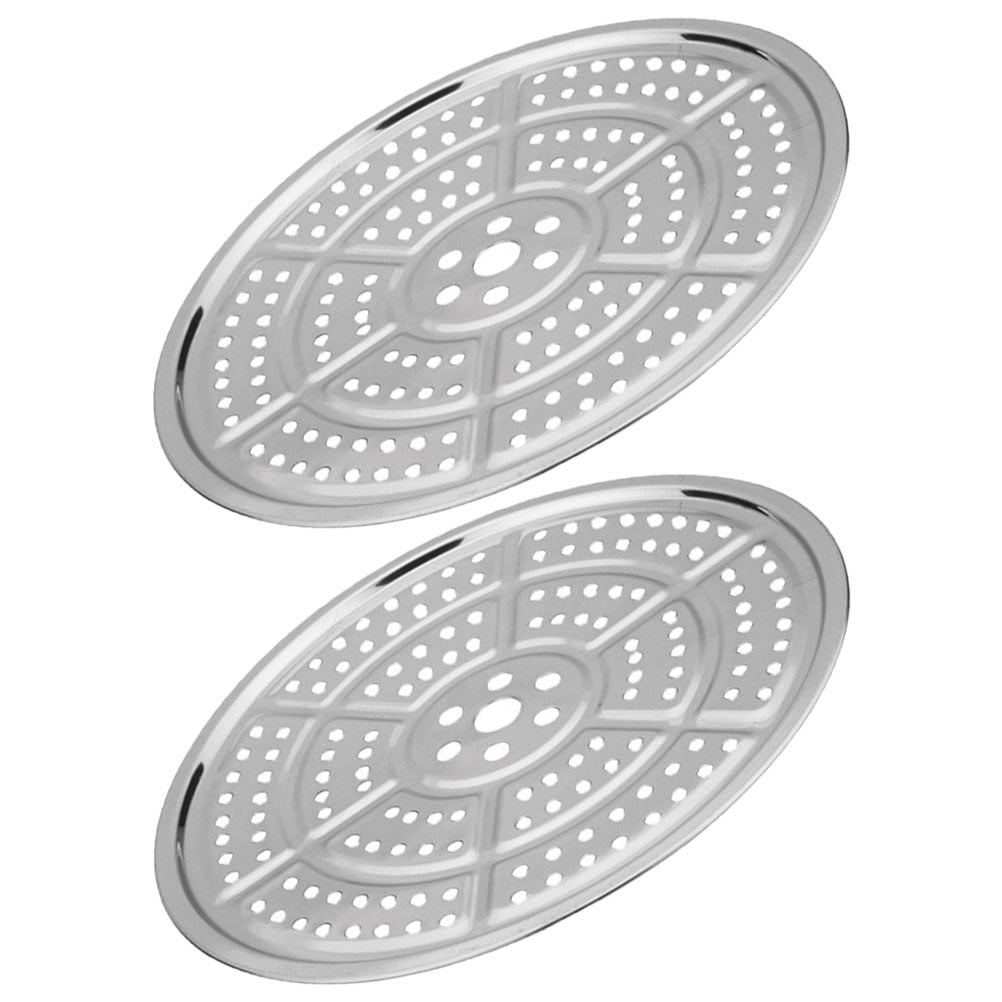 2 Pcs Stainless Steel Steamer Pans Canning Rack Dim Sum Basket Cooking ...