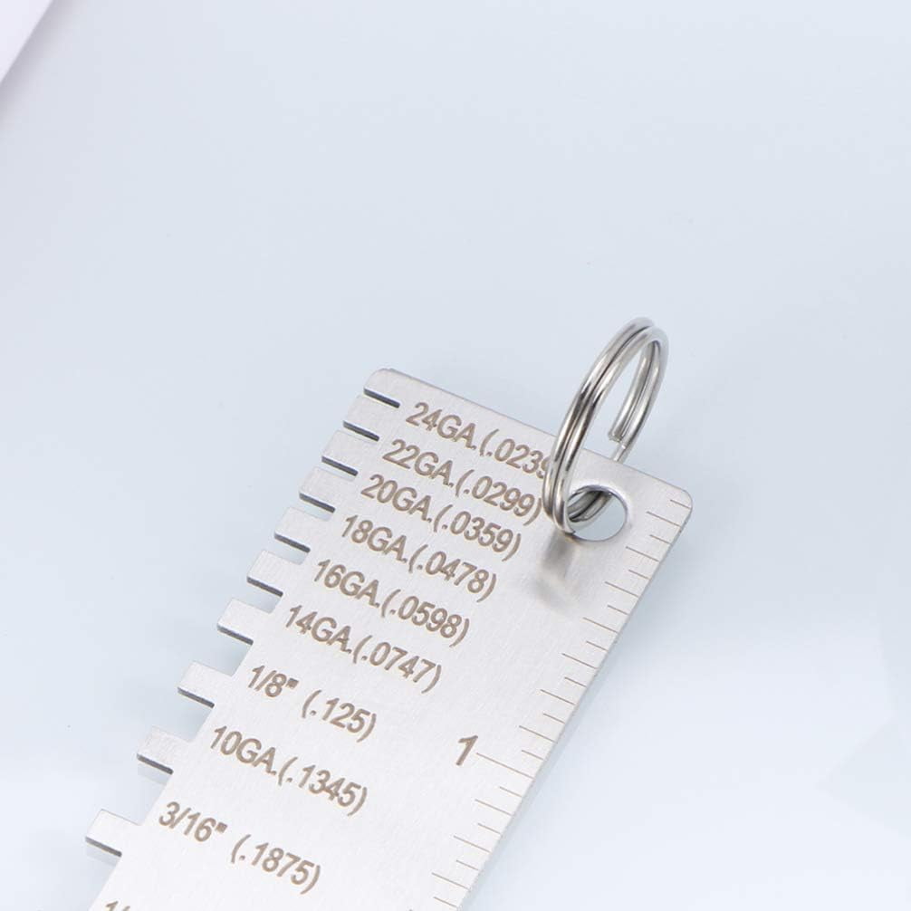 2 Pcs Stainless Steel Weld Gauge, Welding Thickness Measure Tool ...