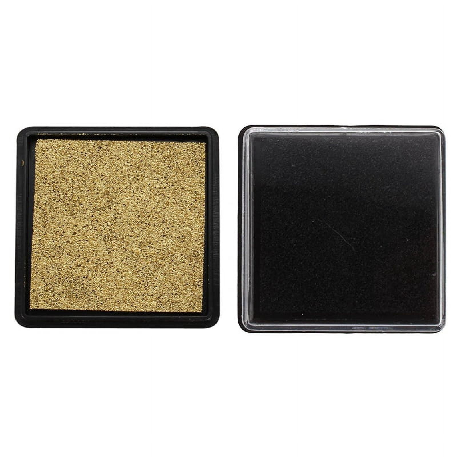 2 Pcs Stamp Pad Ink Pad Wedding Letter Document,2 x Inkpad,Black & gold ...