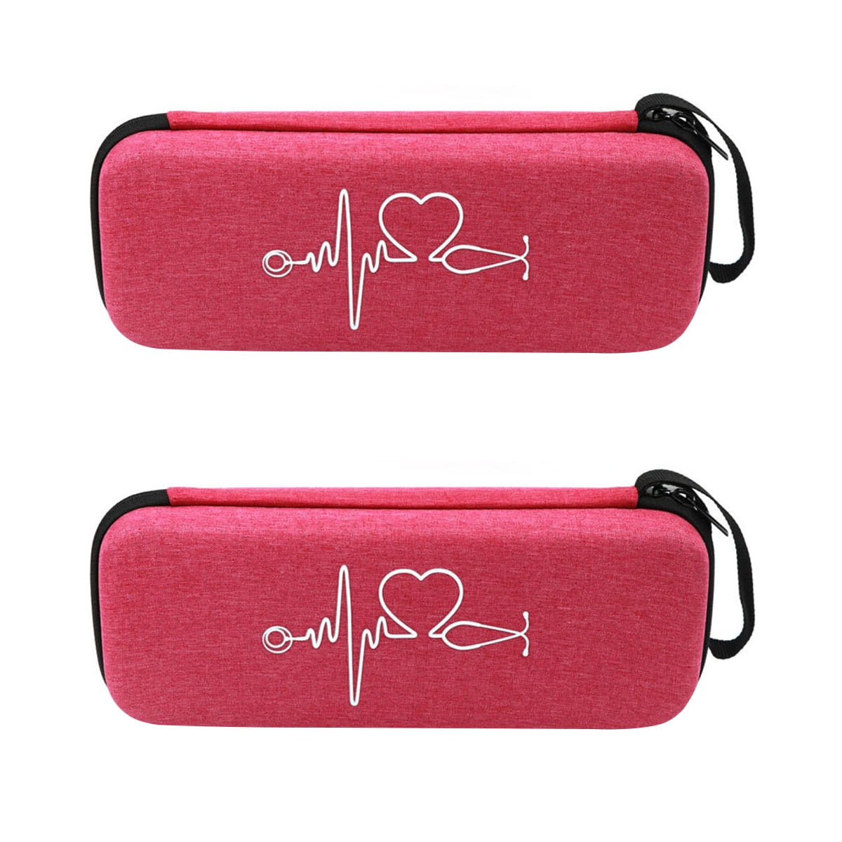 2 Pcs Stethoscope Case Storage Pouch Sunglasses Hard Holder Nurse Rosy ...