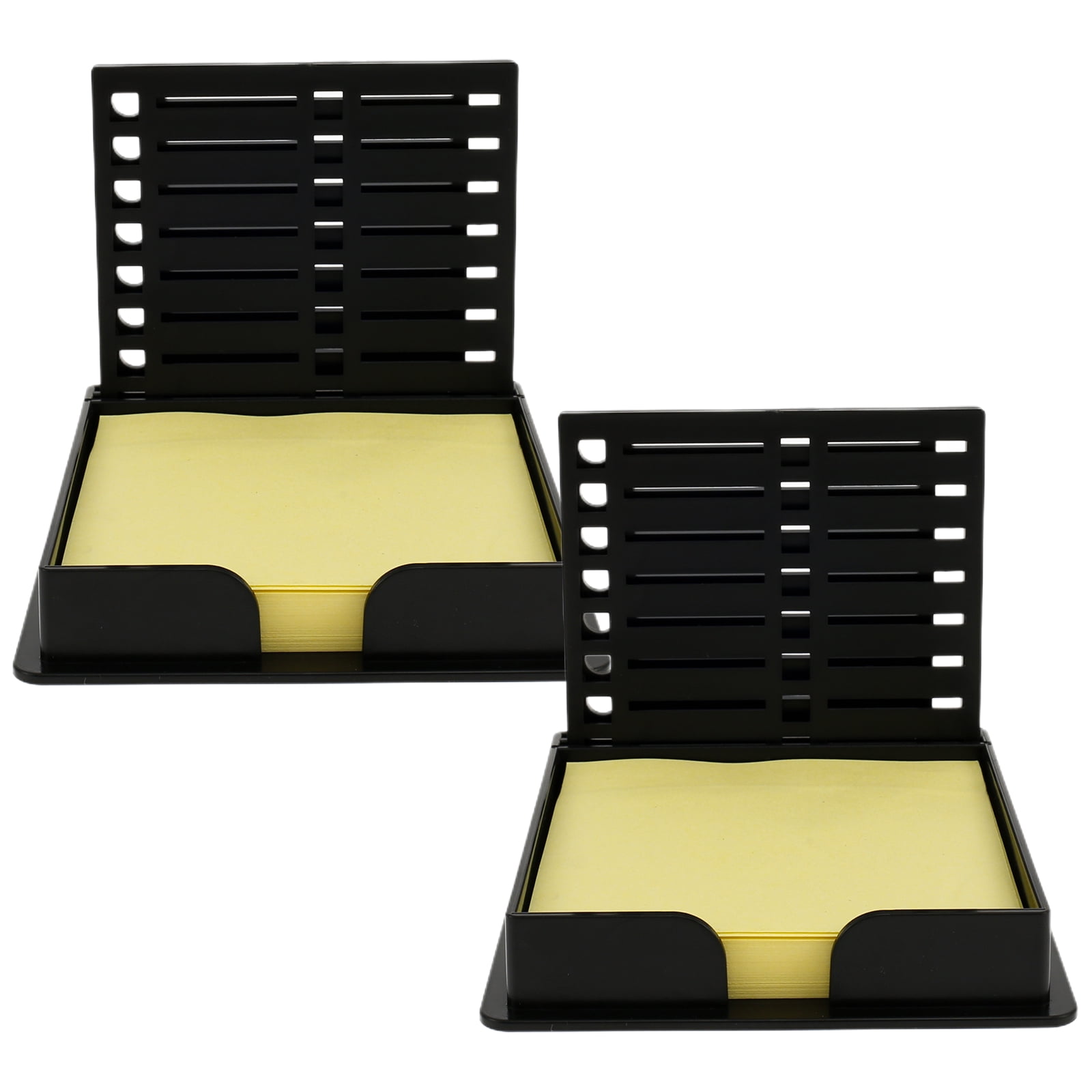 2 Pcs Sticky Note Holder with Stencil Reusable Plastic Sticky Note ...