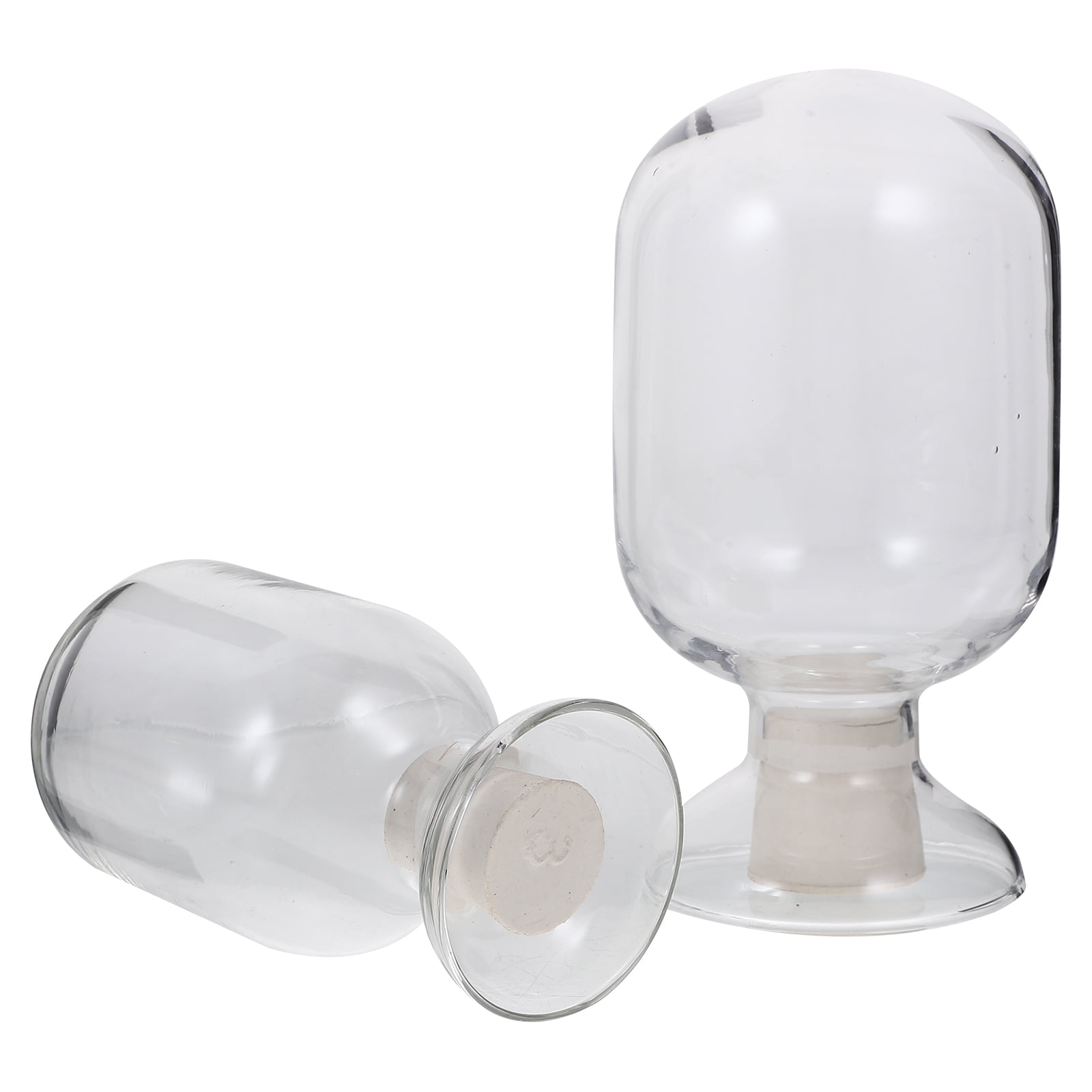 2 Pcs Storage Bottle Glass Match Holder Matches Container Candy Jar ...