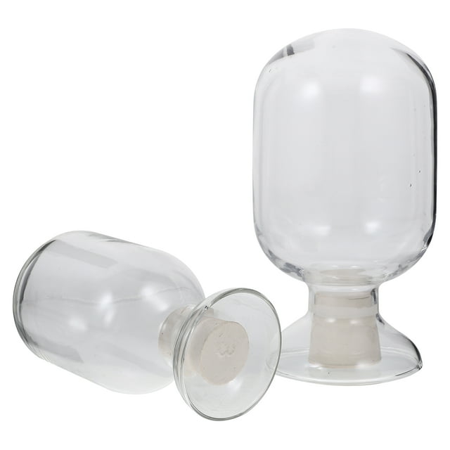 2 Pcs Storage Bottle Glass Match Holder Matches Container Candy Jar ...