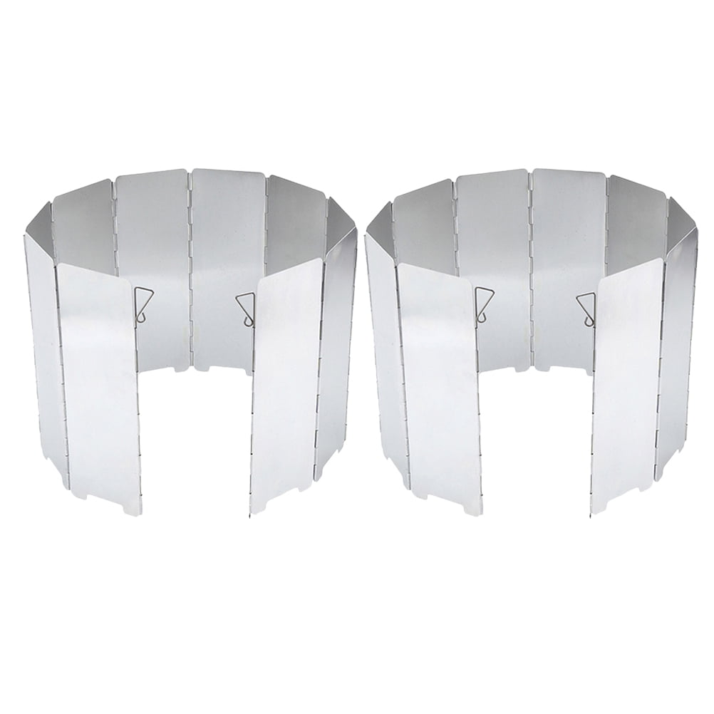 2 Pcs Stove Wind Deflector Camping Stove Folding Stove Windscreen ...