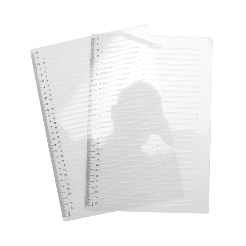 2 Pcs Straight Line Stencil 28 cm Scale Calligraphy Template for ...
