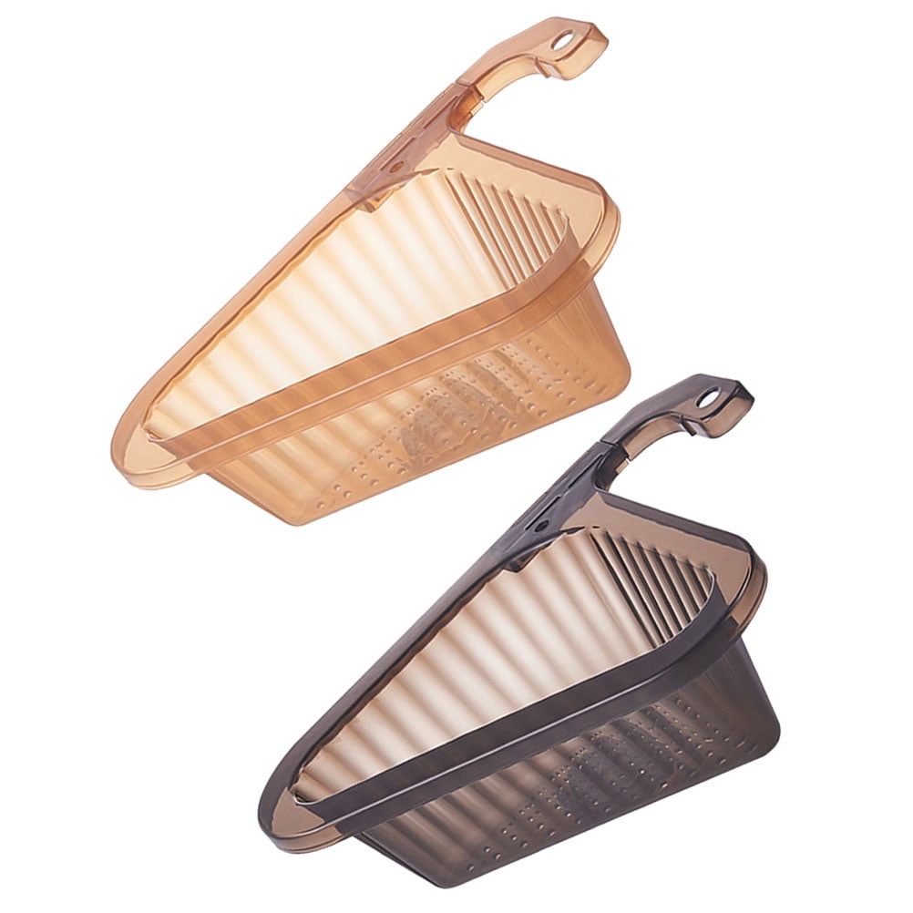 2pcs Triangle Sink Drain Basket Strainer Corner Shelf - Walmart.com