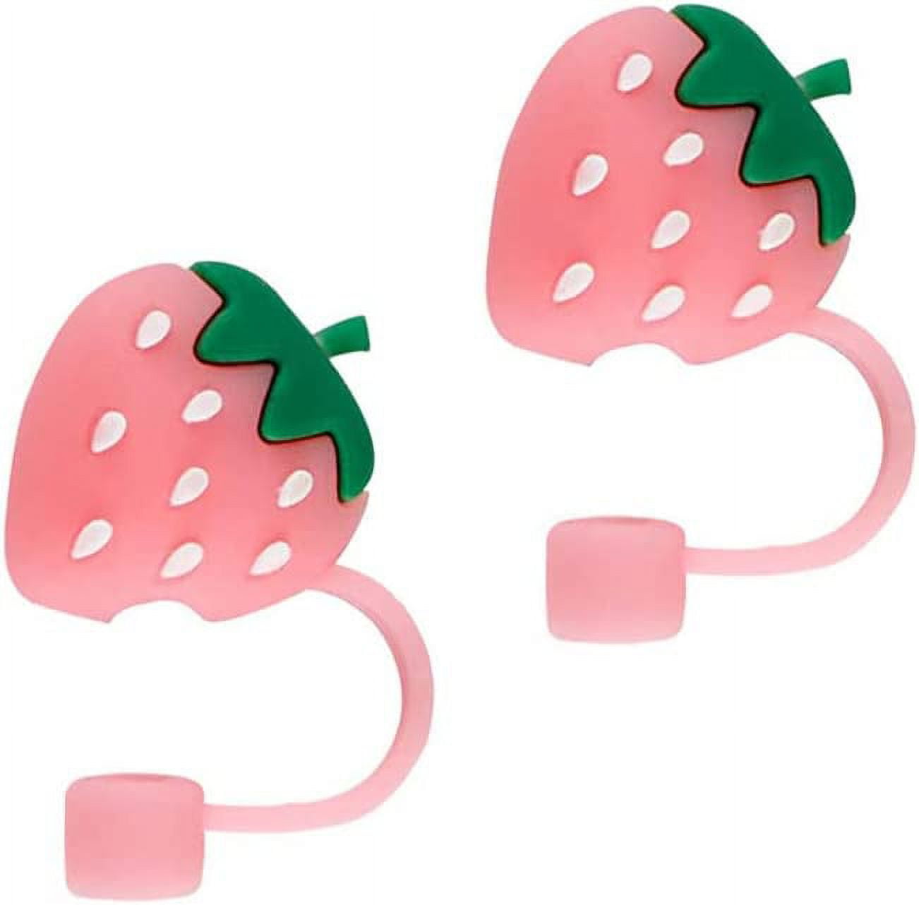 2 Pcs Straw Covers Cap Silicone Straw Tips Cover Reusable Drinking ...
