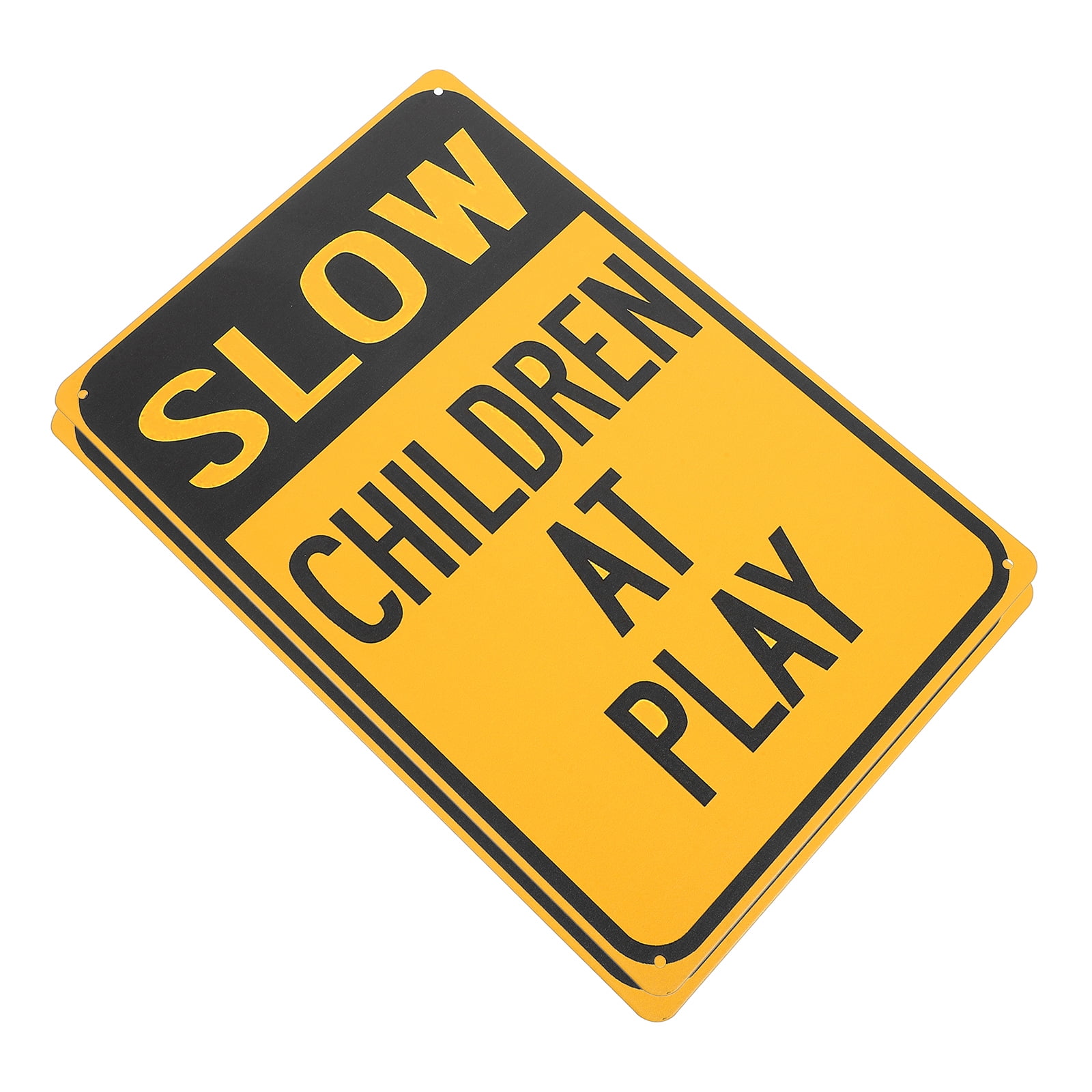 2 Pcs Street Caution Sign Neighborhood Slow down Safety Signs Child ...