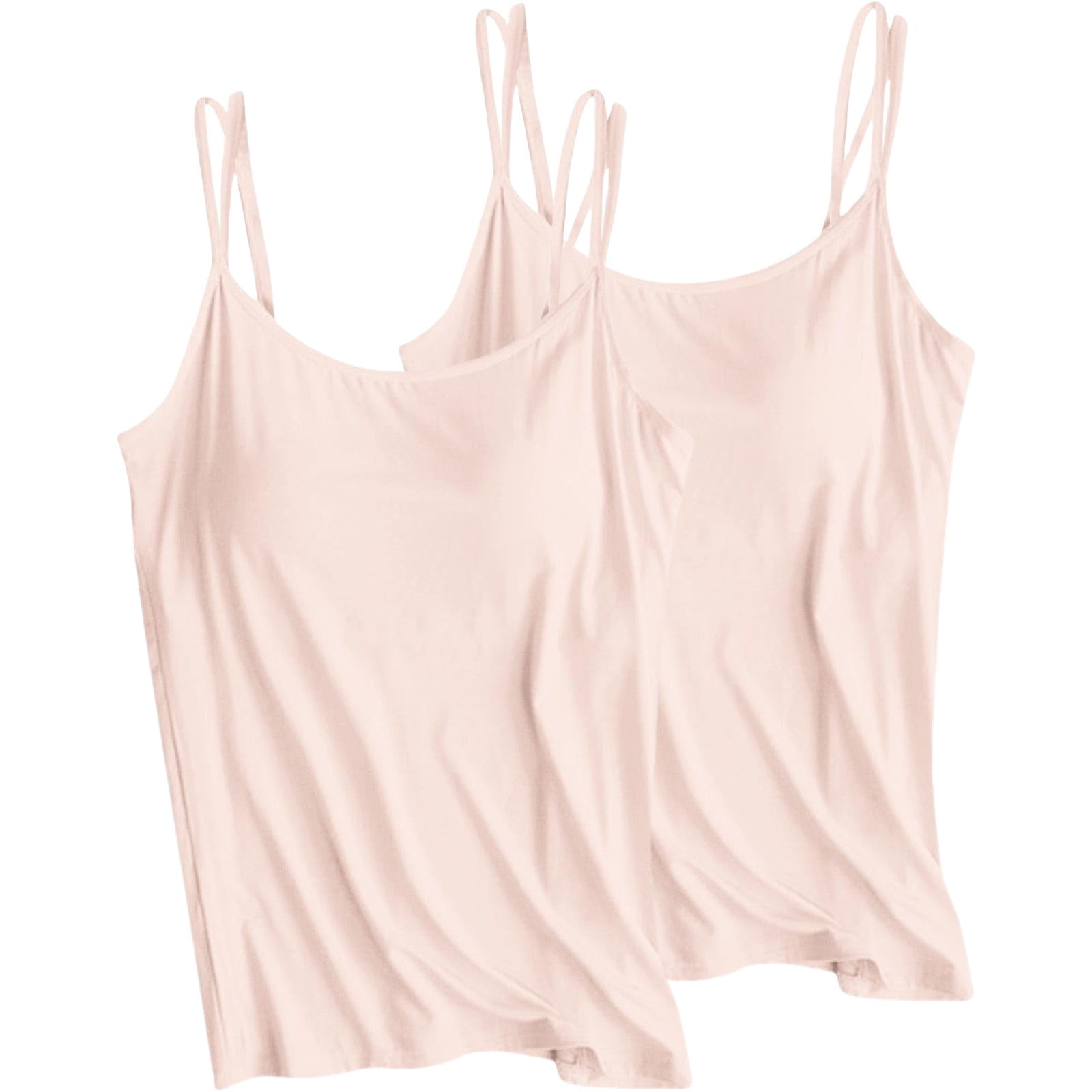 2 Pcs Stretchy Soft Sleeveless Camisoles for Women Adjustable Thin ...