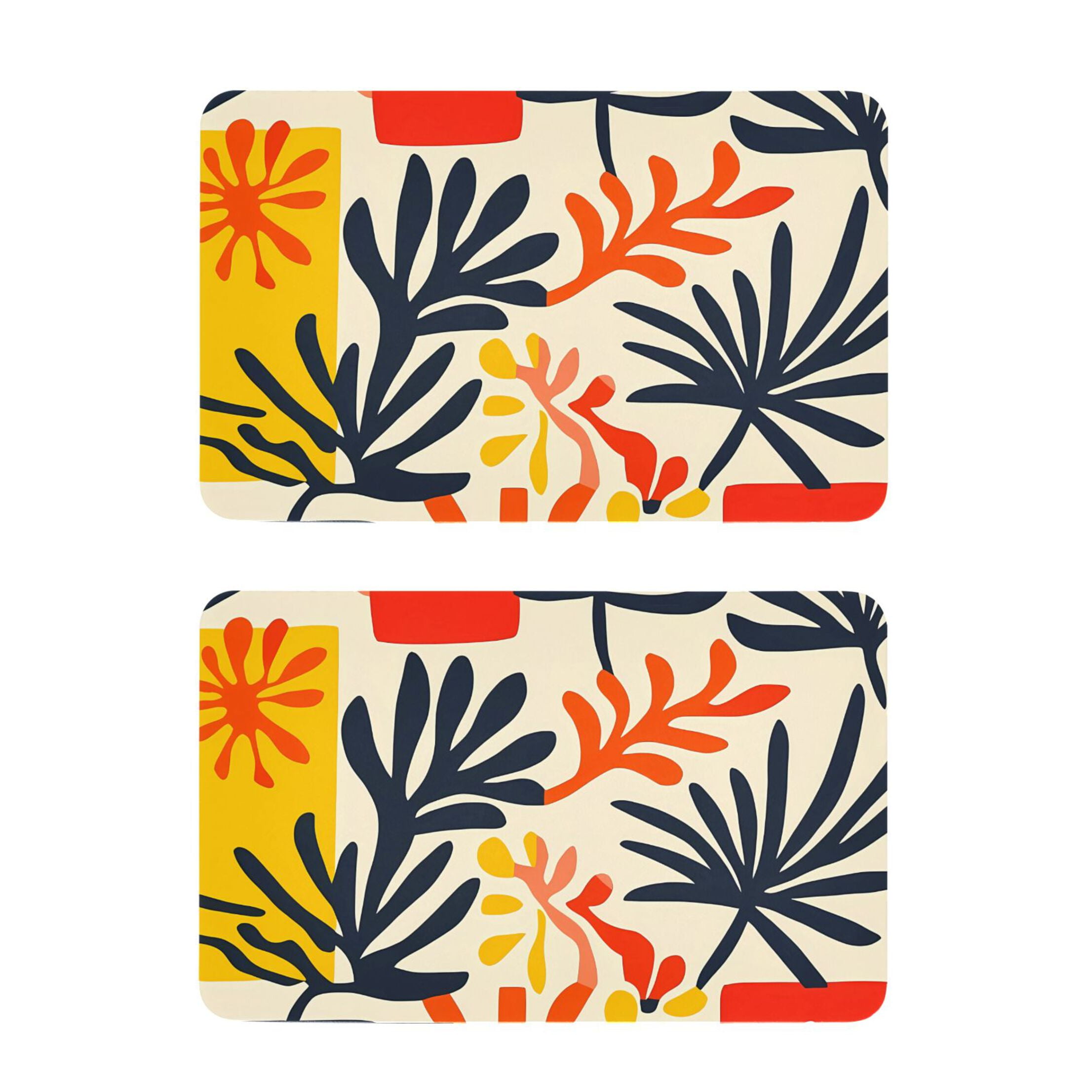 2 Pcs Strong Fridge Magnets Colorful Squares and Leaves Refrigerator ...