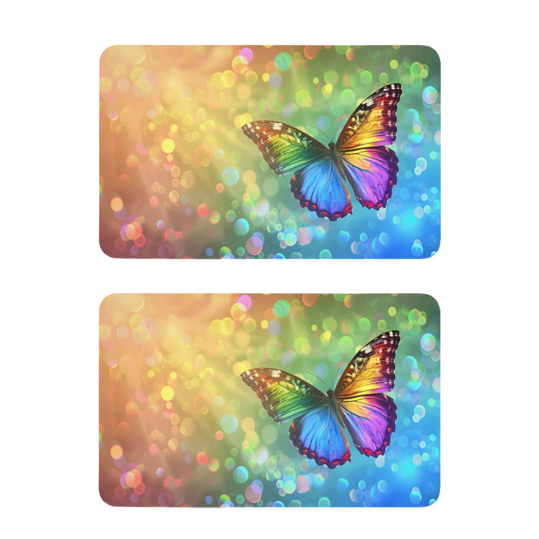 2 Pcs Strong Fridge Magnets Rainbow Butterfly Flying Refrigerator ...
